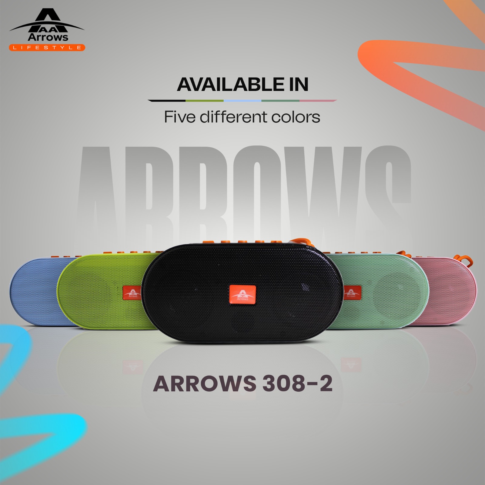 Arrows 308-2 Portable Speaker II 8 Hours Play Time II FM Radio Function ...