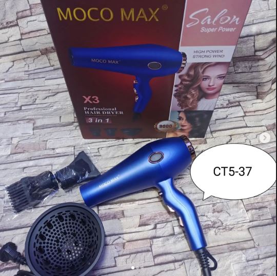 Super Powerful X3 Moco Max Dryer Professional 3In1 Hair Dryer 9000 Watt With Heat & Cool ...