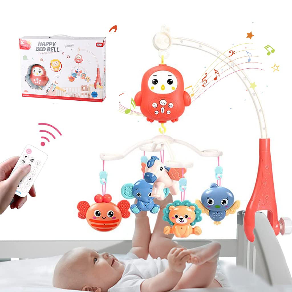 Hanging Toys for Babies 0-12 Months - Musical Cot Mobile with Electric ...