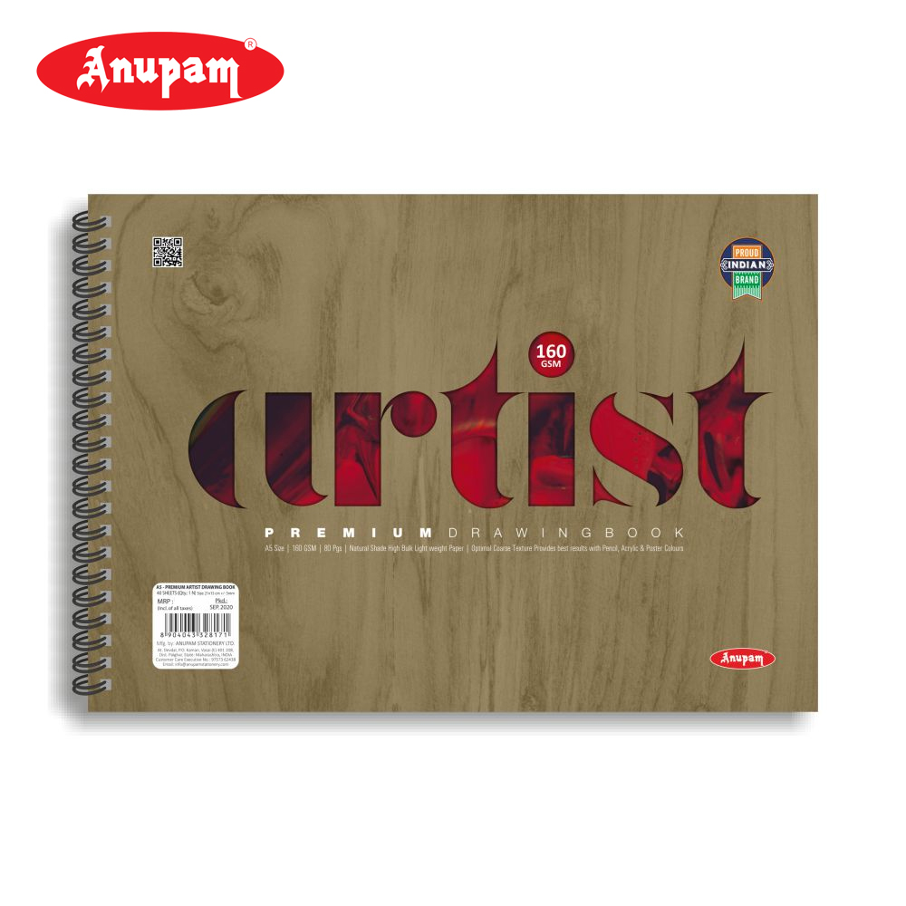 Anupam Premium Artist Book A5 - 160 Gsm - 40 Shts (Cover Design May ...