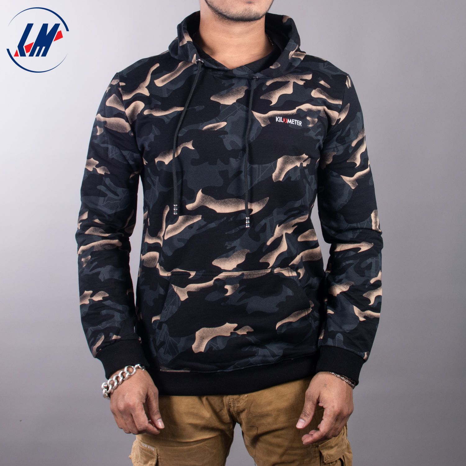 KILOMETER Army Printed Hoodie For Men KM HD4 | Daraz.com.np