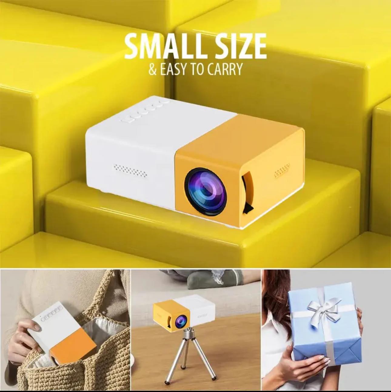 Portable Mini Projector Multimedia Home Theater. YG-300 Mini Portable ...