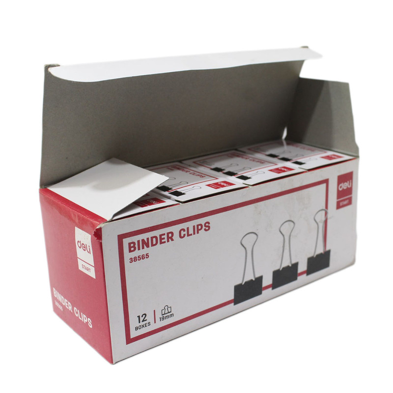 Deli 38563 Binder Clips-12 Boxes | Daraz.com.np