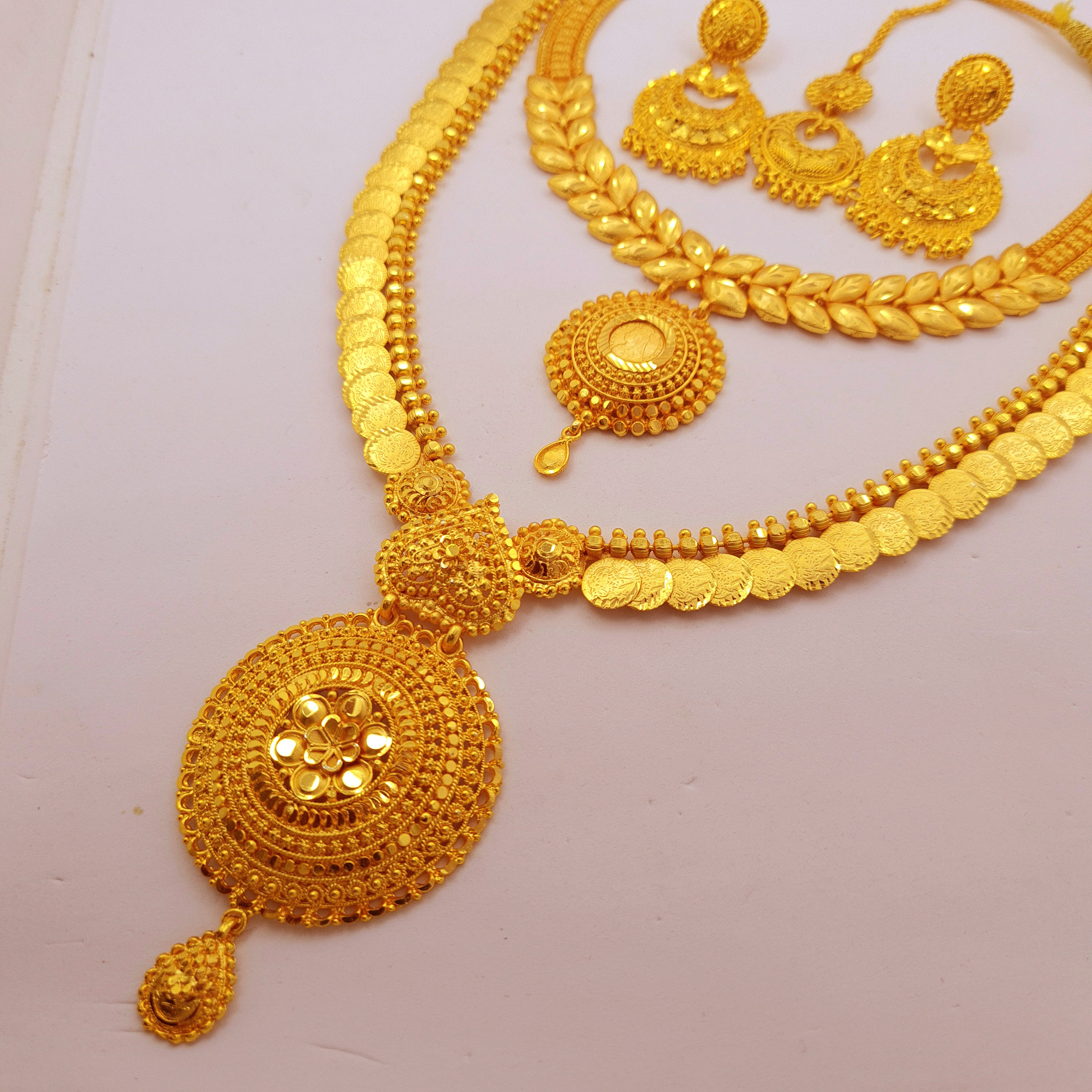 Gold Plated Rani Haar With Mini Haar,Earring And Sirbindi Bridal Rani ...