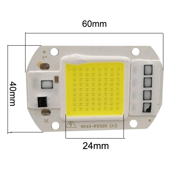 AC 220V 50W High Power LED COB Chip with Smart IC Driver, Integrated ...