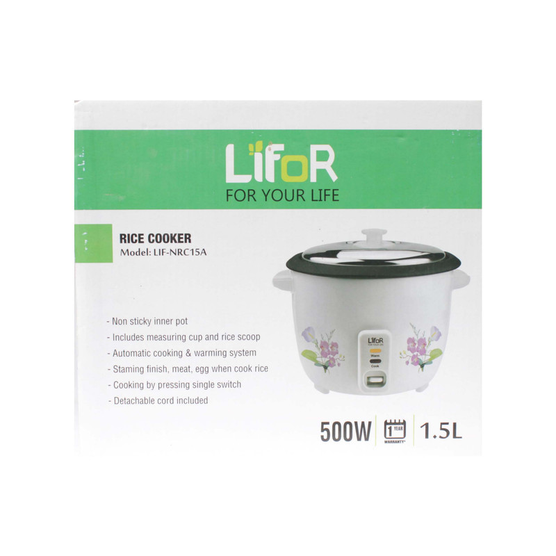 Lifor Rice Cooker 1.5L | Daraz.com.np