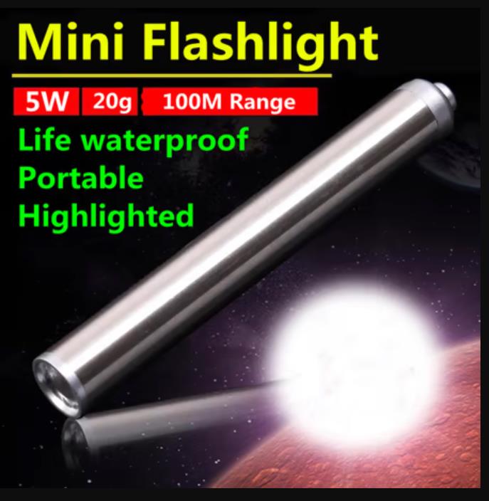 Mini Portable Pen Light Led Pocket Torch Light Silver Smart Gallery ...