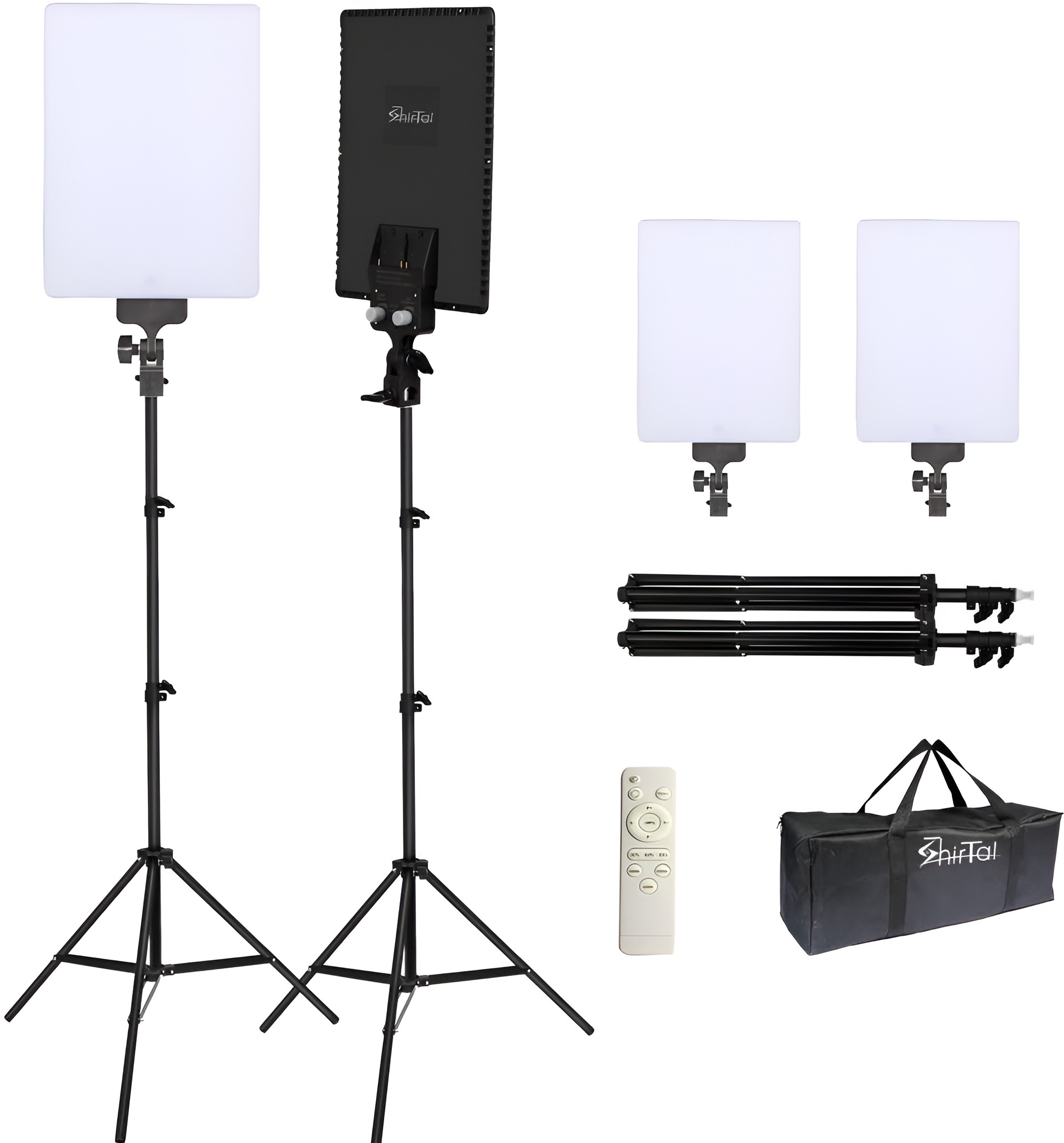 19RL LED Video Light Panel Light With Tripod Square Diffuser Light With ...