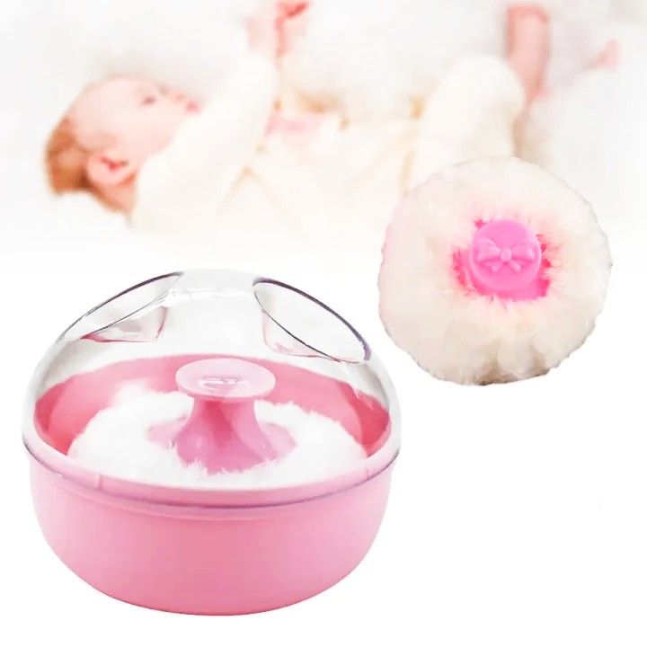 Single Fluffy Body Powder Case Calcam Powder Puff Container Box ...