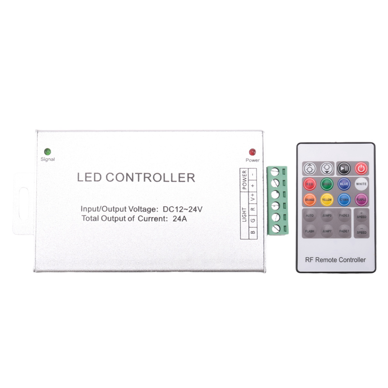 ARELENE 2X LED Controller 12-24V Low Pressure RF Colorful 20-Key Remote ...