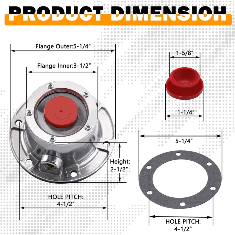 343-4024 Silver Hub Caps for Stemco,Aluminum Hub Cap for Trailer Axle ...