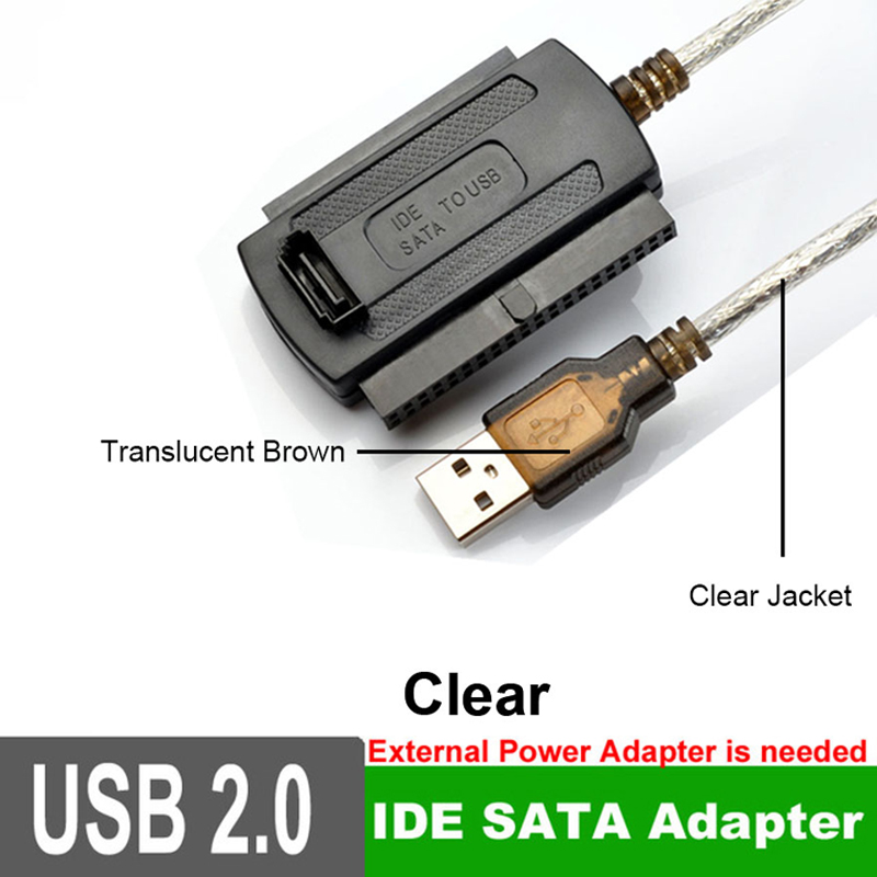 USB SATA IDE Adapter w/ 12V2A Power Cable,2.5 3.5 IDE / SATA HDD to USB ...