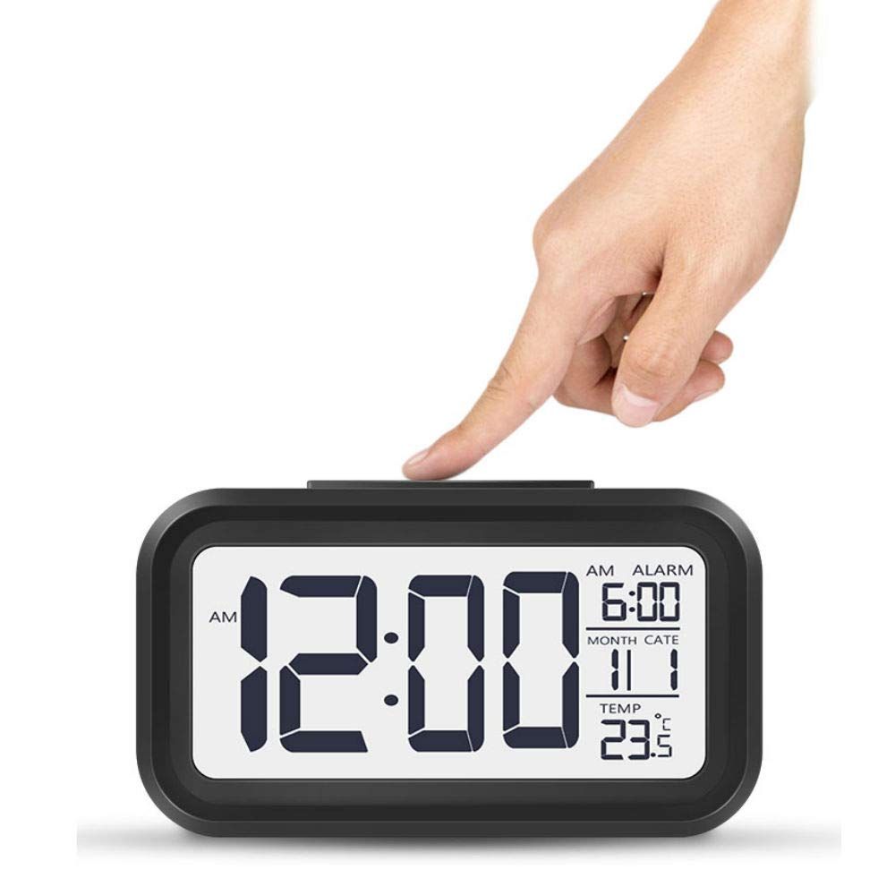 Digital Table Clock With Time ,Date ,Light, Alarm & Temperature ...