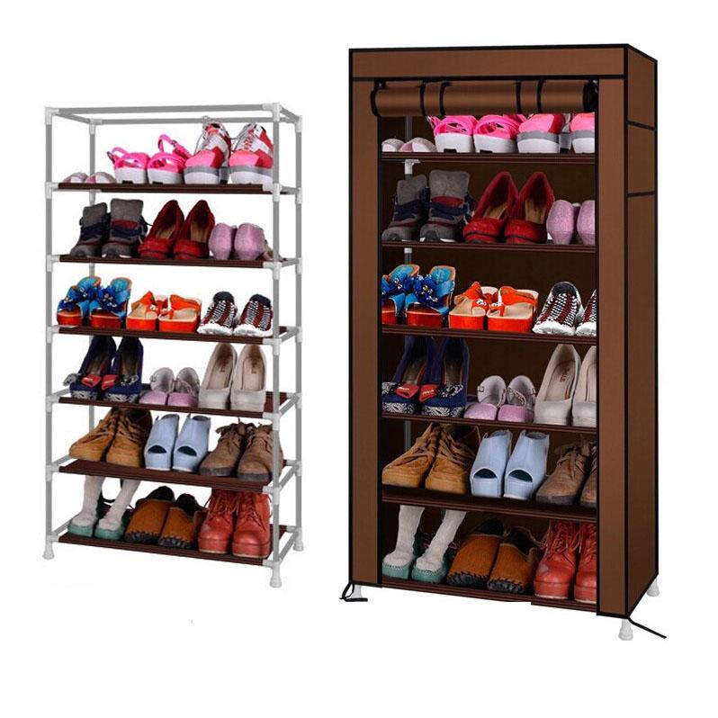 6-Layer Simple Design Non Woven Fabric Single Row Shoe Rack | Daraz.com.np