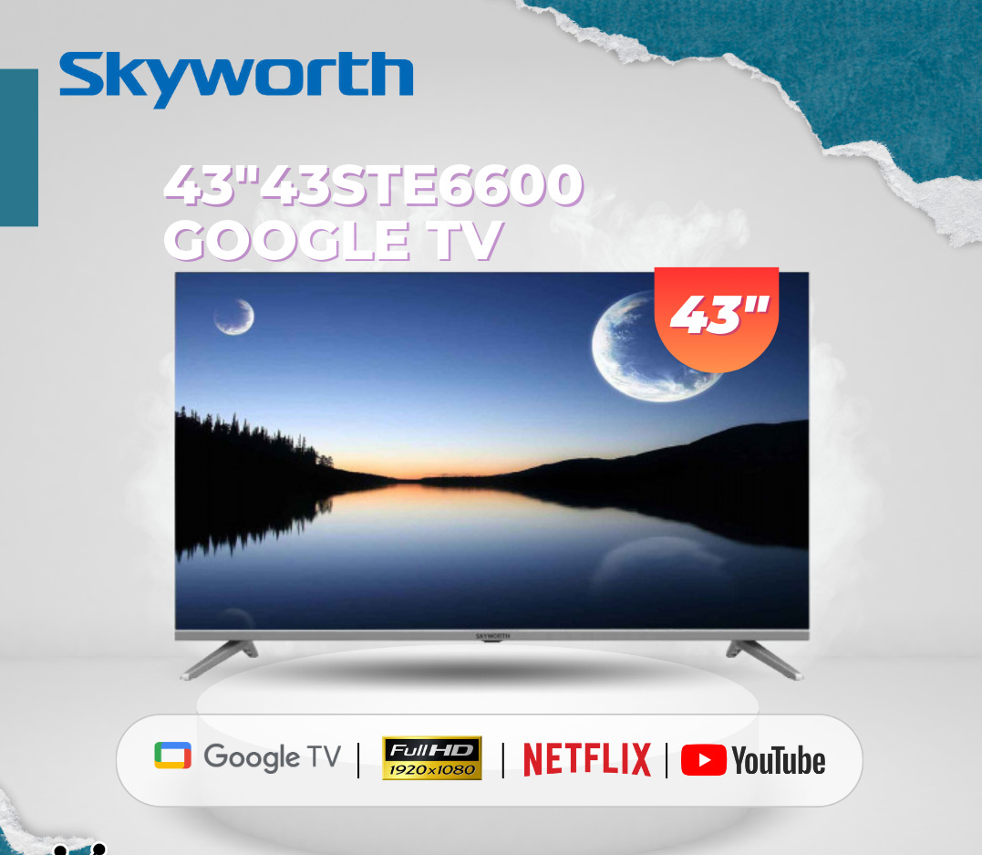SKYWORTH TV 43STE6600 FHD Google TV Smart Television - 43" (43 INCH) | Daraz.com.np