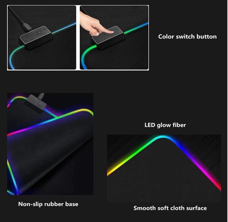 Gigaware Gaming RGB Mousepad Anti Slip Material - 350 X 250mm | Daraz ...