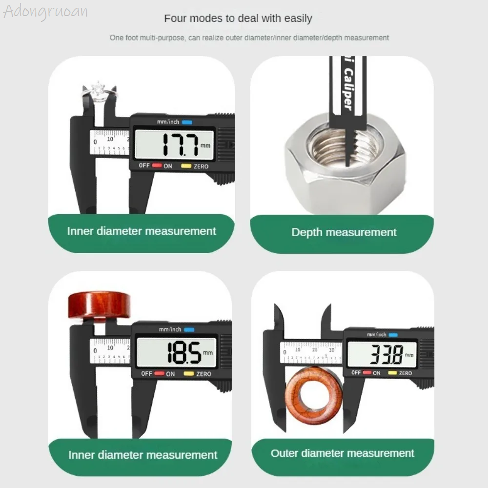 Adongruoan LCD Display 150mm Electronic Digital Caliper Vernier ...