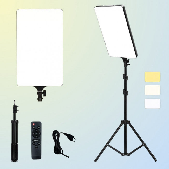RL-19 LED Video Light Panel Light With Tripod Square Diffuser Light ...