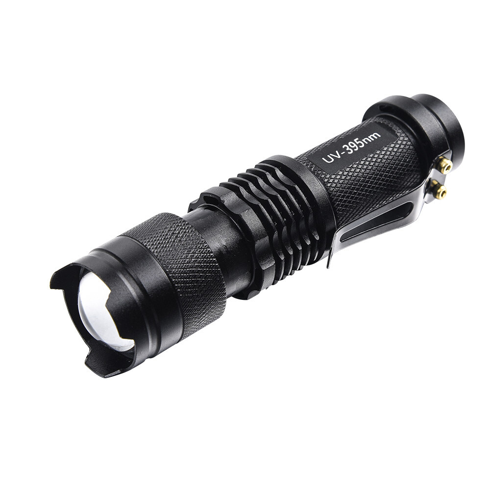 365/395nm LED UV Flashlight Zoomable Mini Ultraviolet Lamp Portable ...