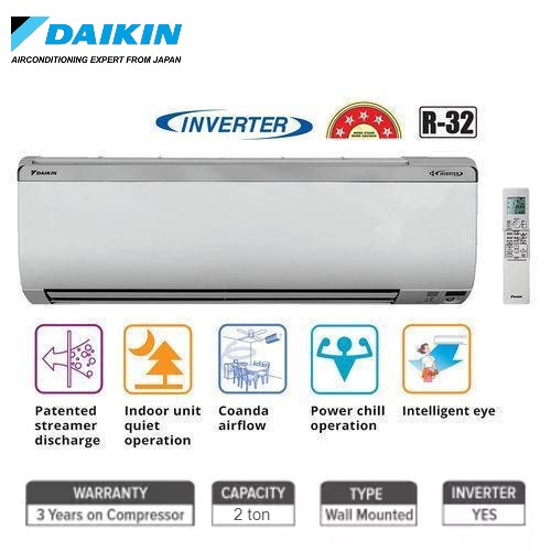 Daikin Dc Inverter Wall Mounted 2.0 Ton Air Conditioner | Daraz.com.np