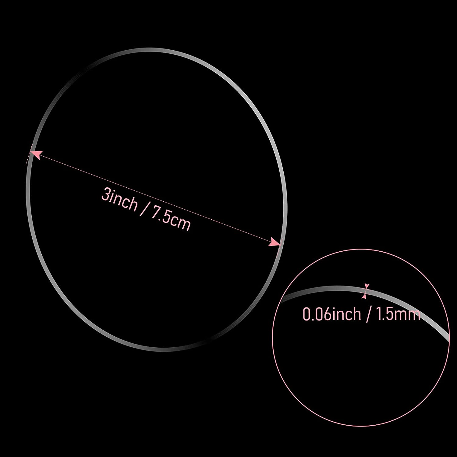 20 Pieces Clear Acrylic Sheet Acrylic Disc Blanks for Vinyl DIY ...