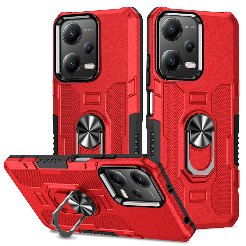 Vantime for Xiaomi Redmi Note 12 5G / Poco X5 5G Armor Case Ring Stand Shockproof Hard Phone ...
