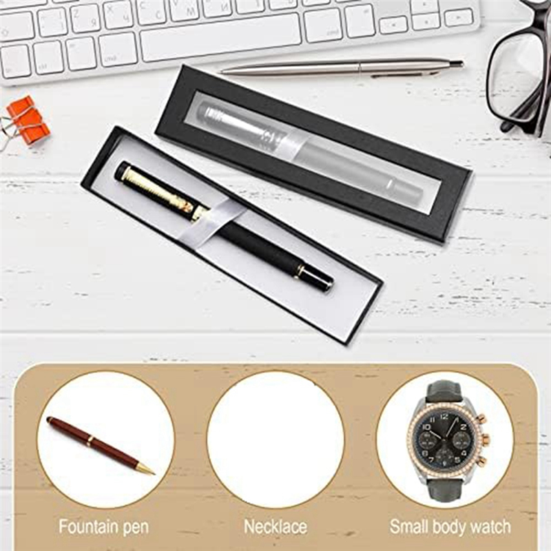 24 Piece Pen Gift Box Empty Pen Cases + Clear Lid Pen Display For ...