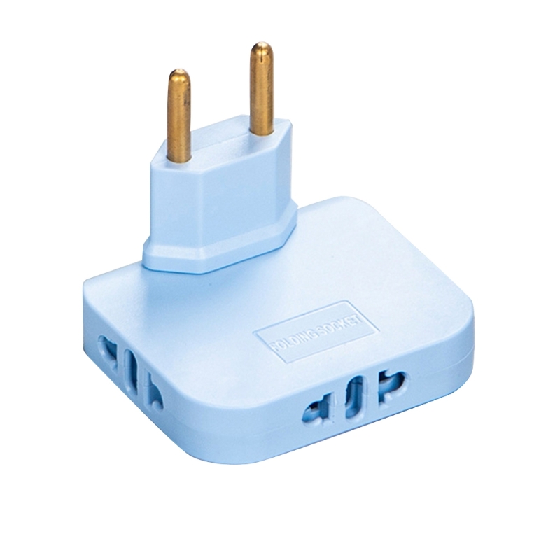 Foldable Extension Socket 180 Degree Rotations EU Power Plug Adapter ...