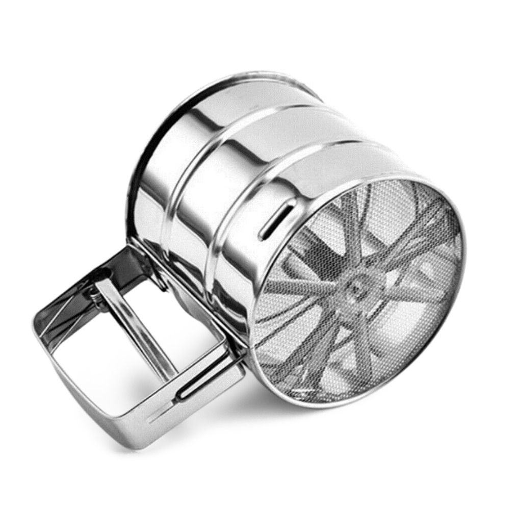 Household For Cake Coffee Stainless Steel Sugar Mesh Sieve Baking Sieve ...