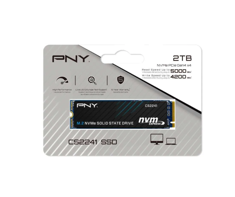 Pny Ssd Nvme 2Tb Cs1031, M.2 Gen4X4 Internal Solid State Drive ( Ssd ...