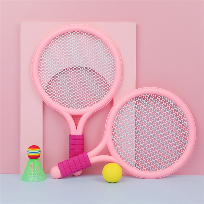 1 Set Pink Colour Beach Tennis Badminton Racket Set Children'S Beach ...