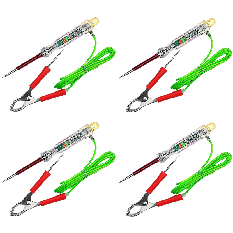 4X Automotive LED Circuit Tester 6-24V Test Light with Dual Probes 47 ...