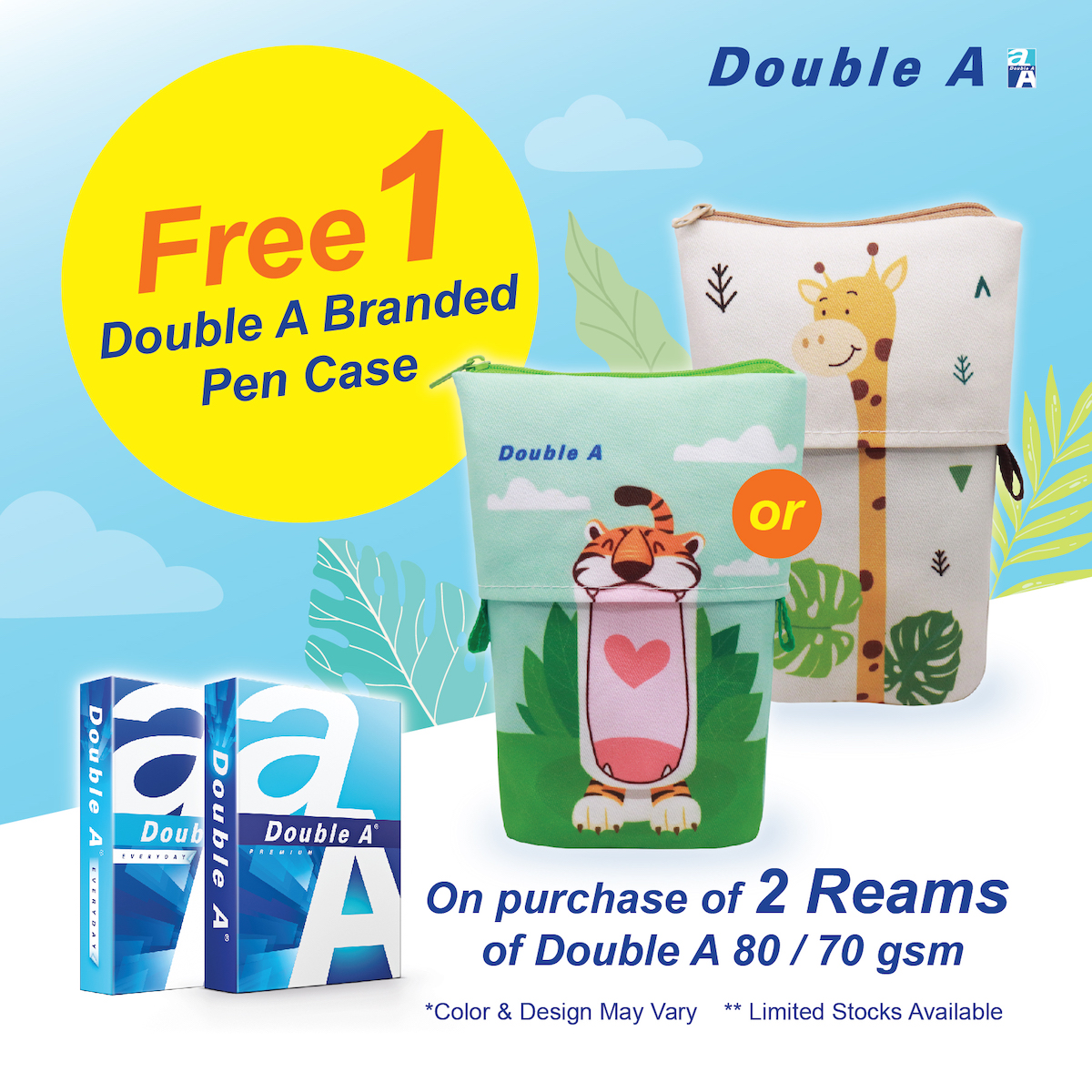 Double A Premium 80 GSM A4 Size Copy Paper (2 Reams - SPECIAL PROMOTION ...