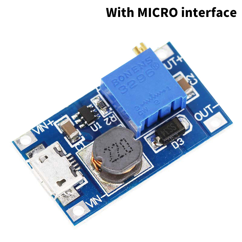 2A Boost Board DC-DC Boost Module MT3608 Step-up Board Type C For Car ...
