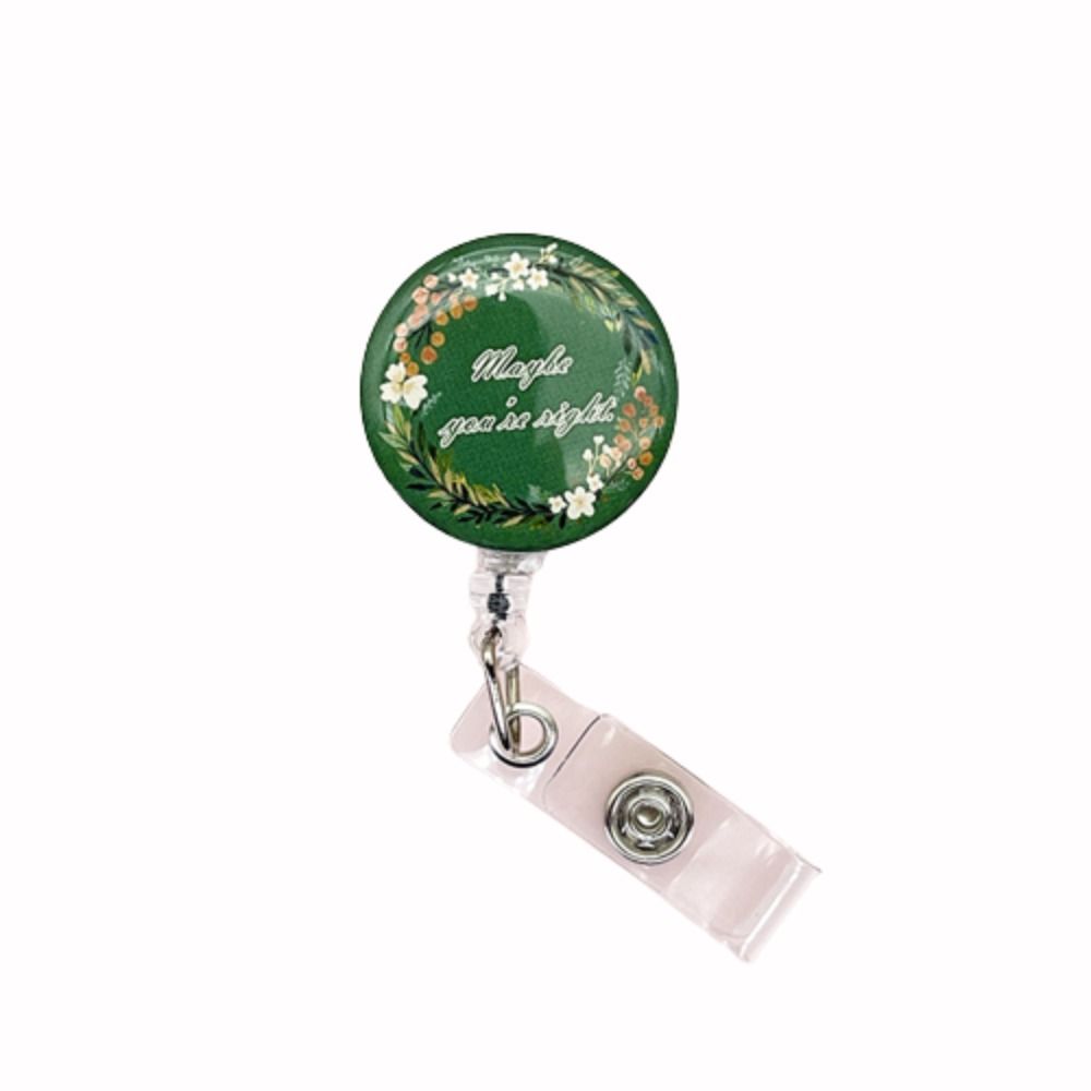 Portable Stretchable Badge Clip Wreath Fall-proof Retractable Badge ...