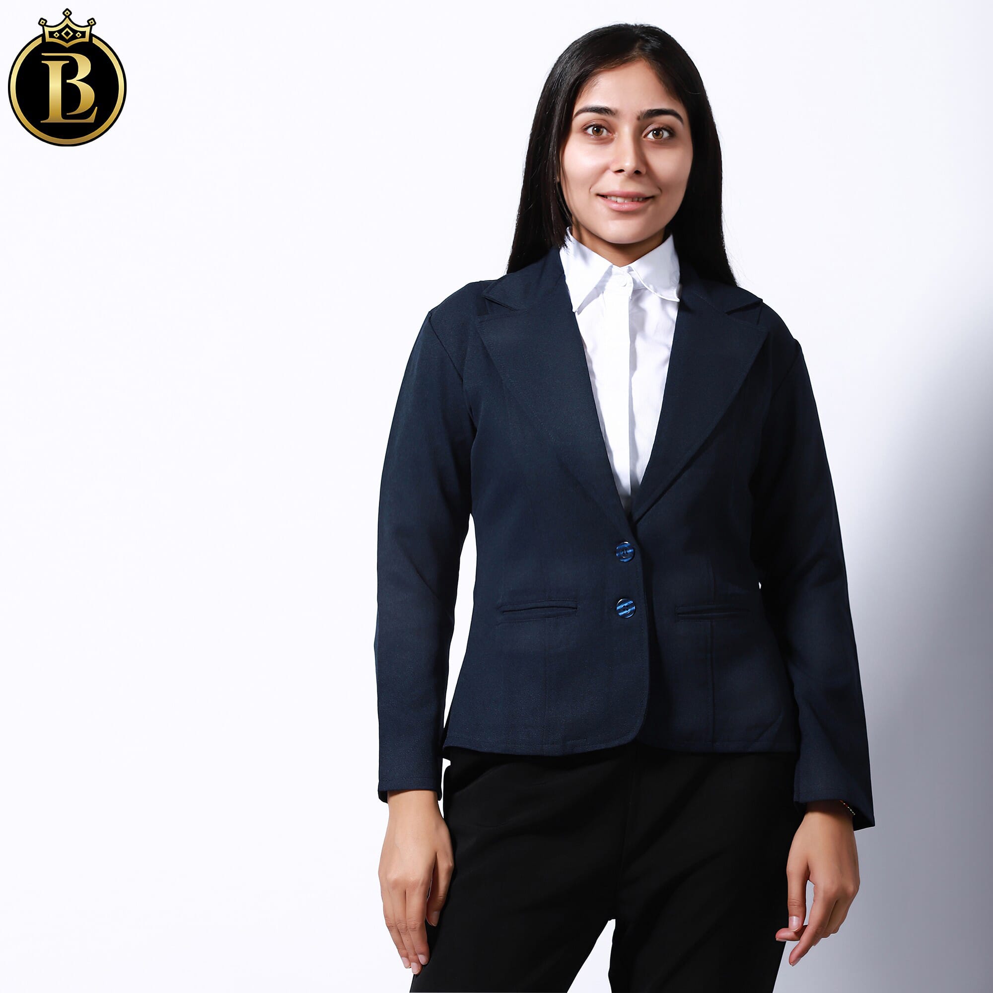 Boss Lady Single Breasted Double Button Full Sleeve Formal Coat for ...