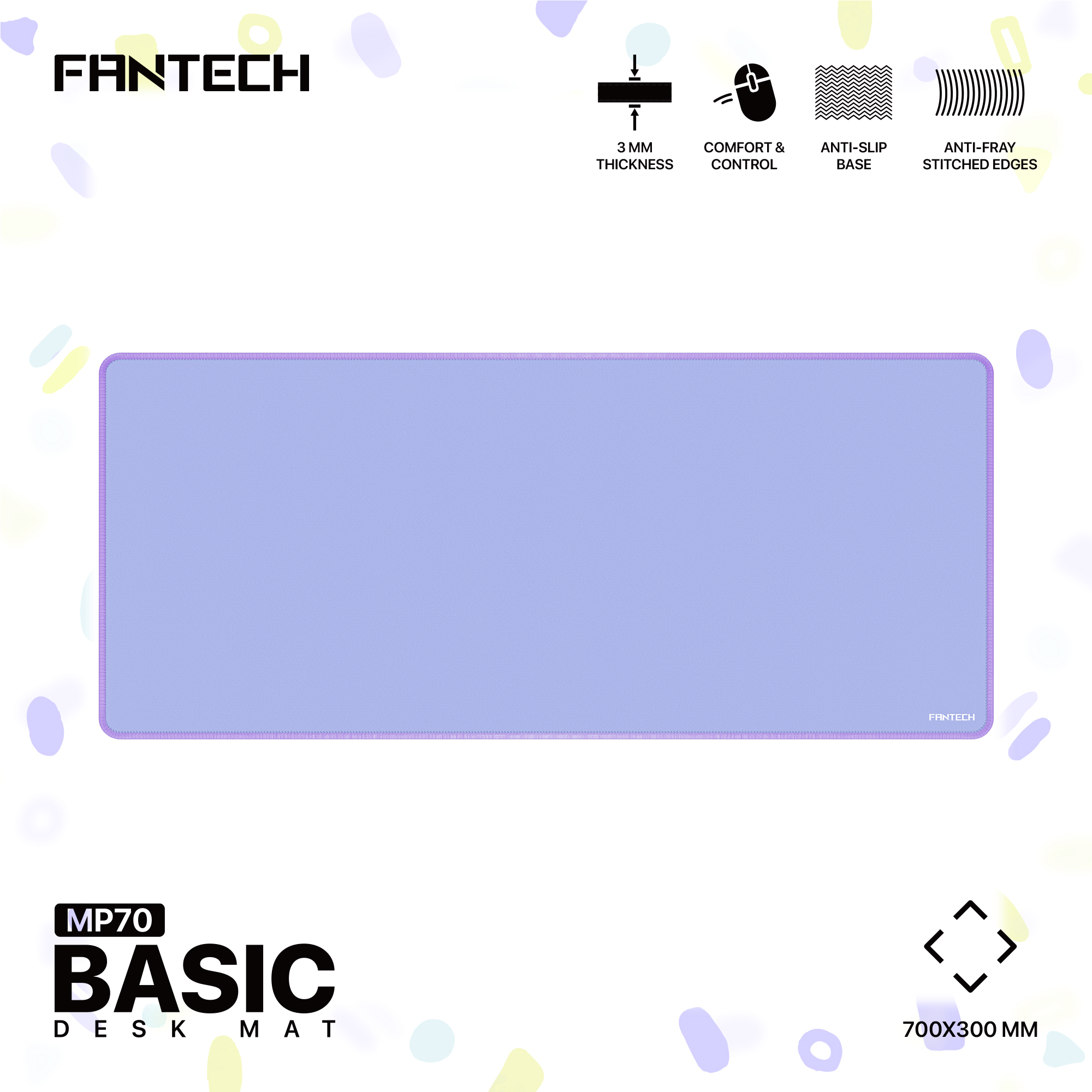 Fantech BASIC MP70 Desk Mat Mousepad 700x300x3mm Comfort & Control Mouse pad(PURPLE) | Daraz.com.np