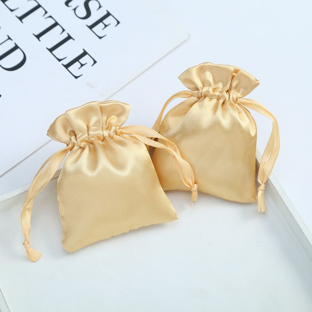 Chic Satin Storage Satin Bags Multi Colors Small Drawstring Pouch ...