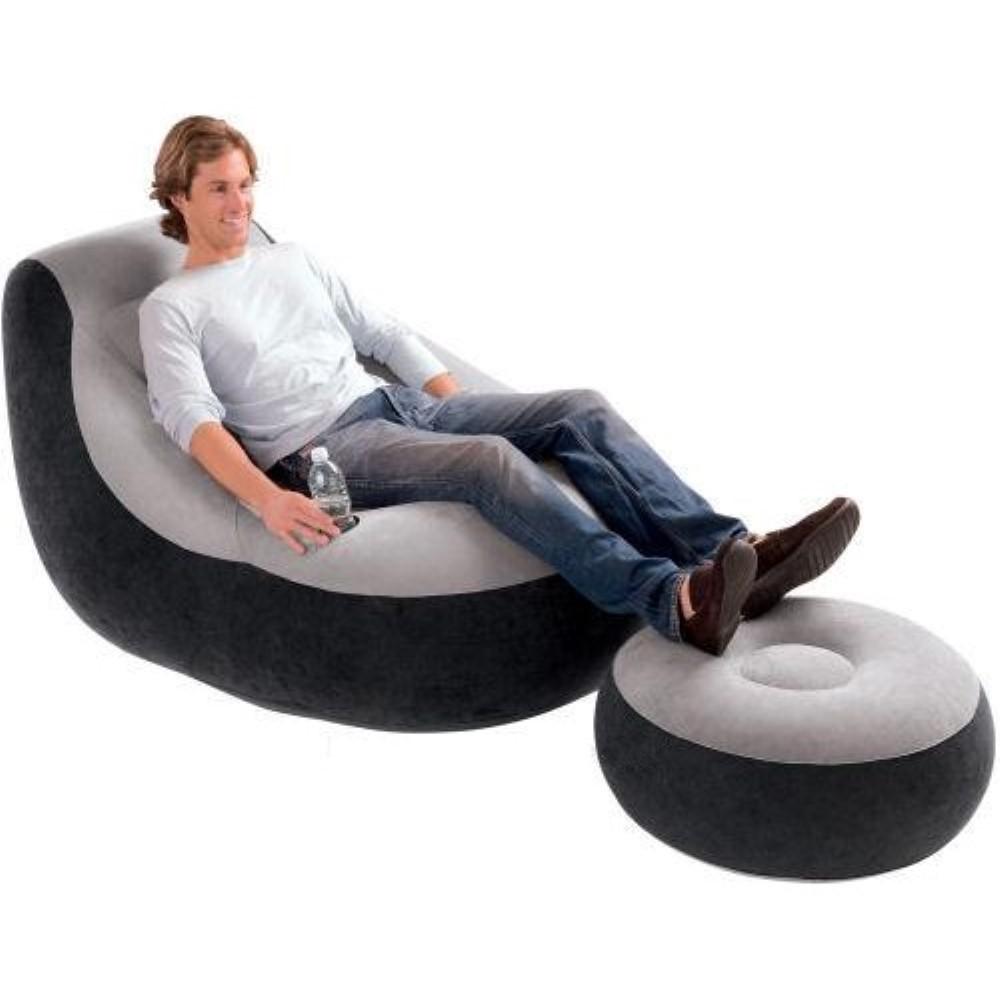 Ultra Lounge 2 In 1 Chair Air Sofa With Foot Stool Free Electric Air ...