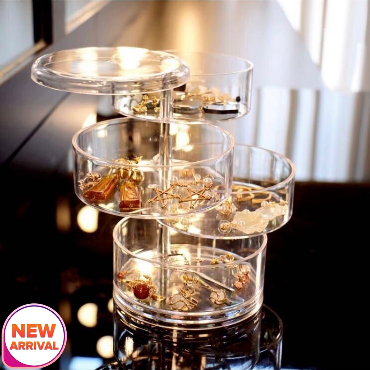 4 Layer Transparent Jewellery Box | Daraz.com.np