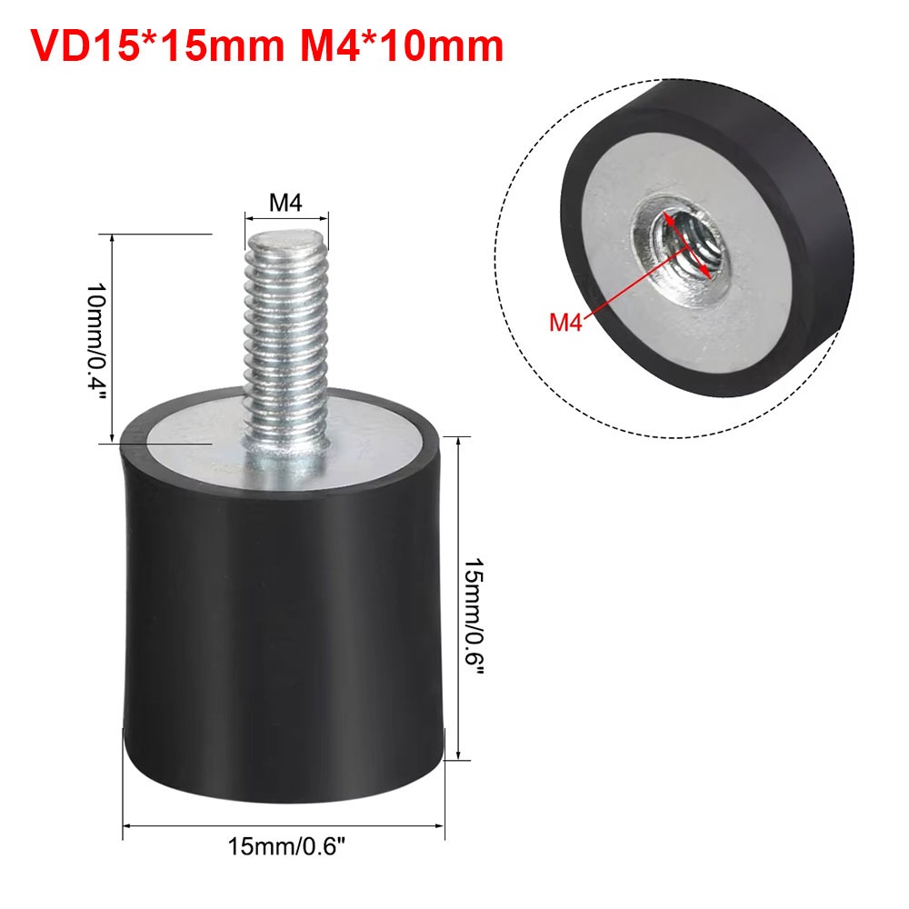 1Pcs Durable M4 M5 M6 M8 Rubber Shock Absorber Male Thread Anti ...