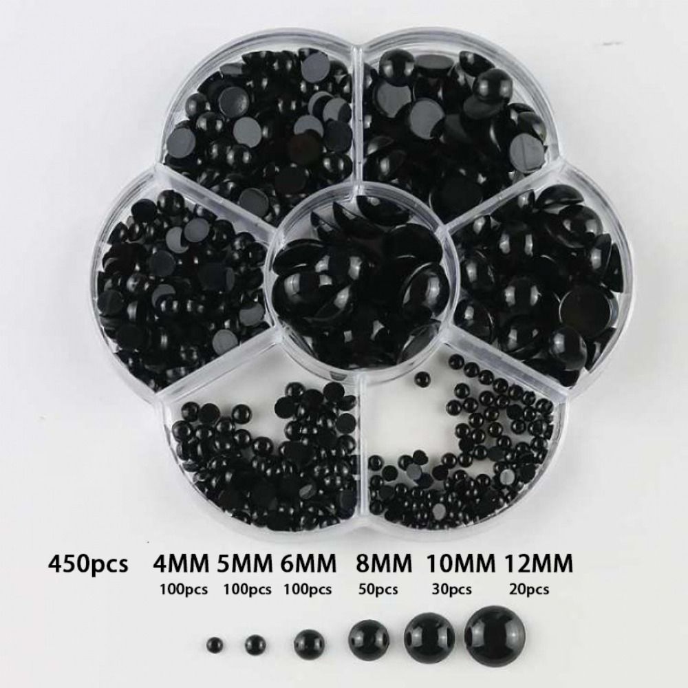 Box Bear Doll Animal DIY Crafts Round Doll Round Flat Black Eyes Flat ...