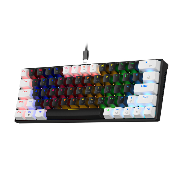 RGB LED Backlight Mechanical Gaming Keyboard With Multimedia Keys ...