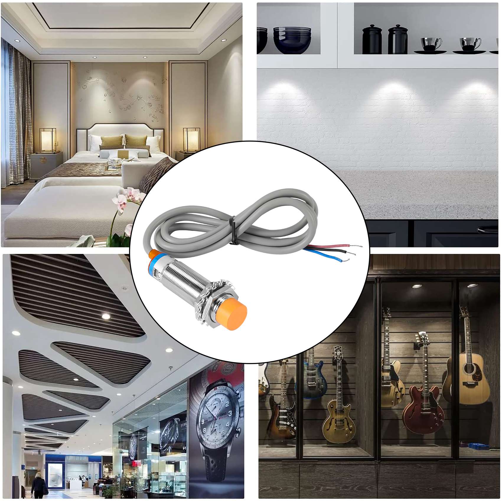 LJ18A3-8-Z/BX 8mm Approach Sensor Inductive Proximity NPN NO Switch DC ...