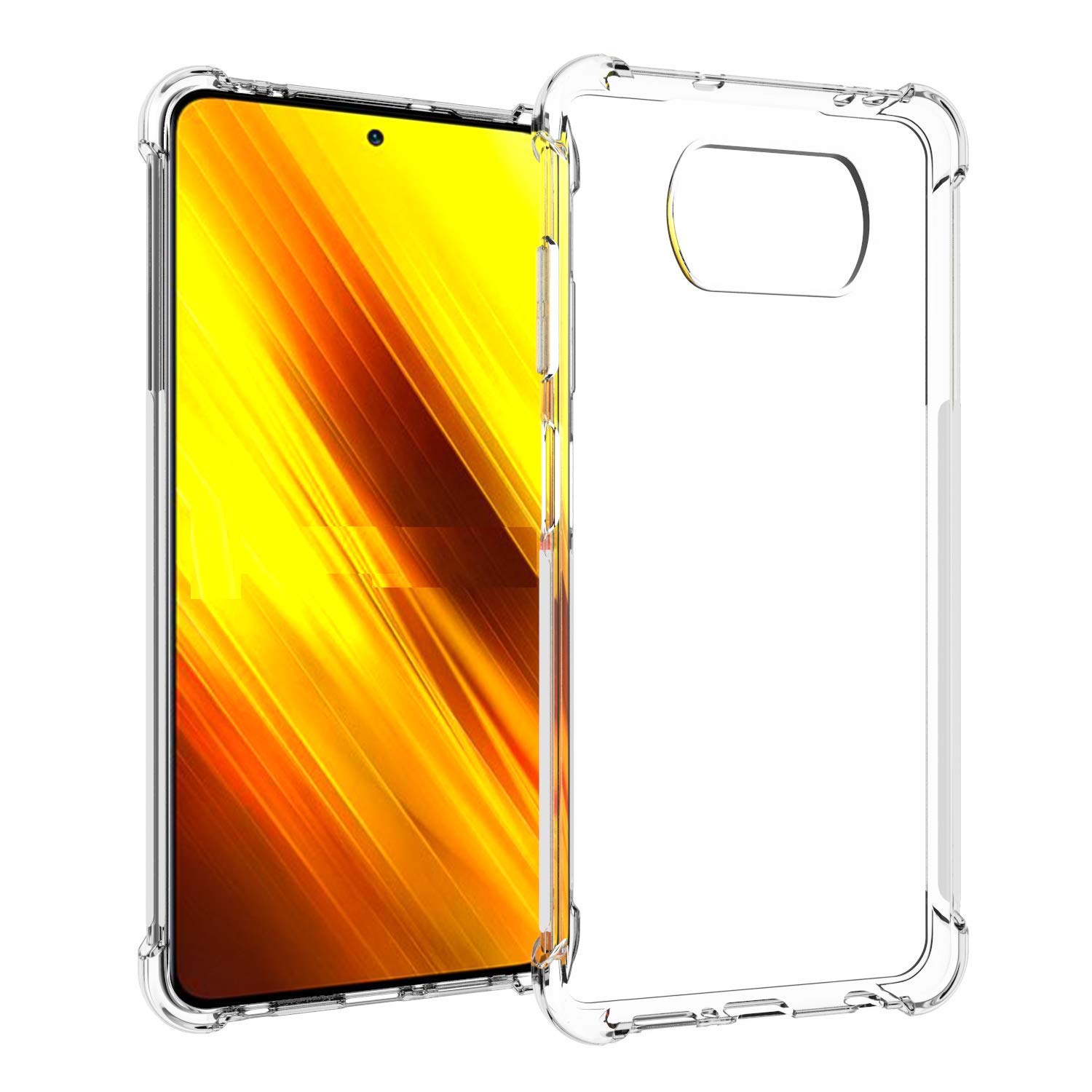 Transparent Shockproof Back Case for Xiaomi Poco X3 and X3 Pro 5G Soft ...