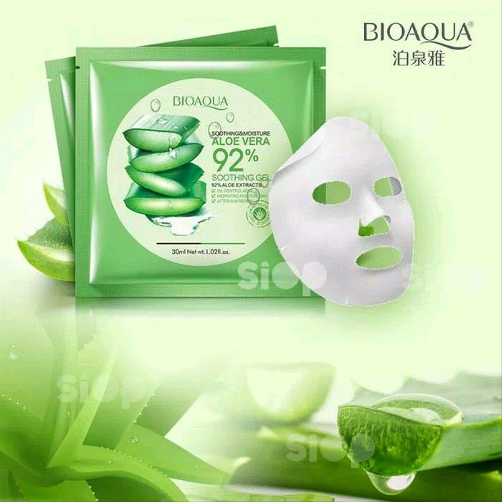 Bio Aqua 92% Aloe Vera Sheet Mask- Pack of 5 | Daraz.com.np