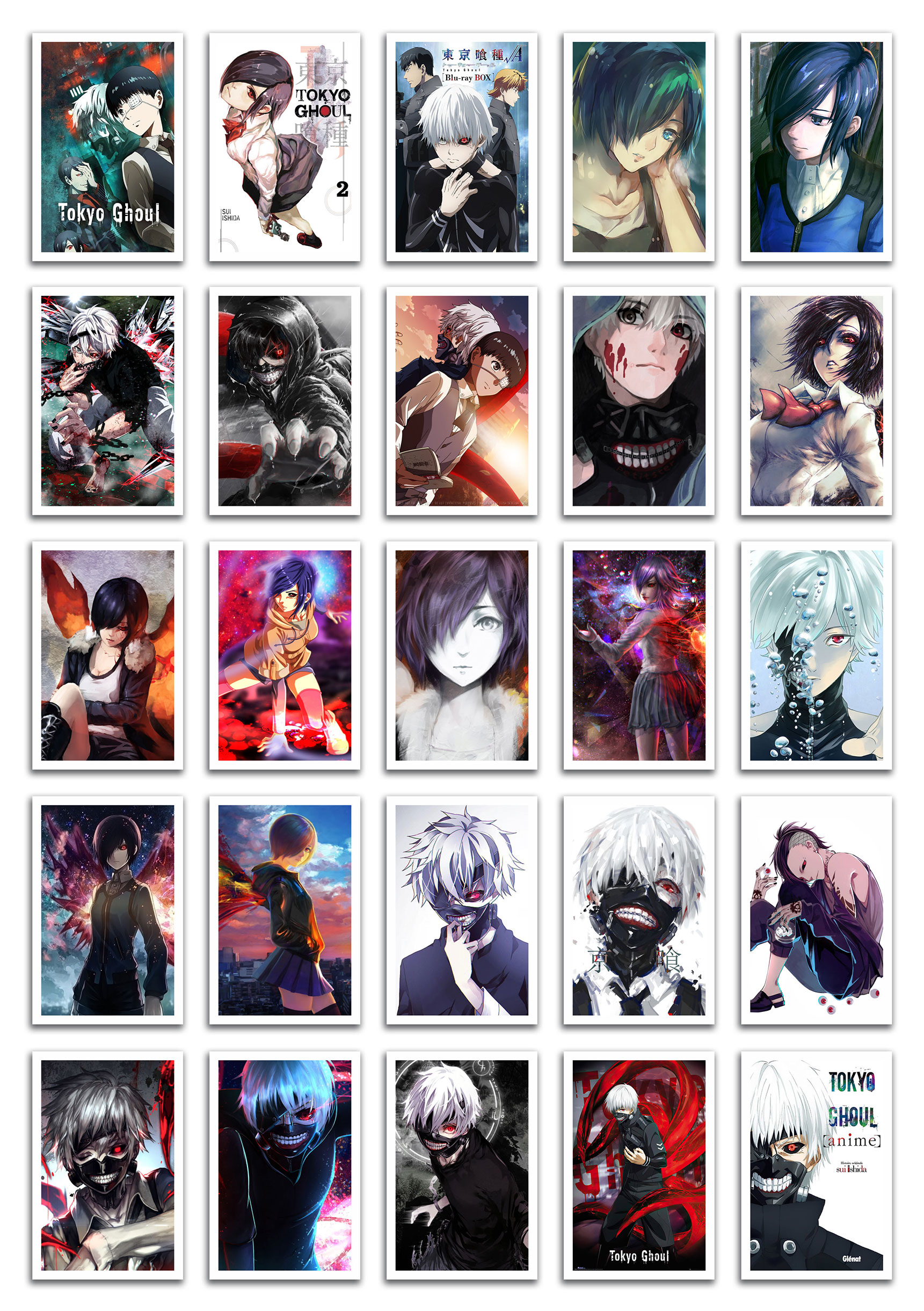 KYVOR Tokyo Ghoul Anime Collectible Sticker Pack of 25pcs (9cm x 6cm ...