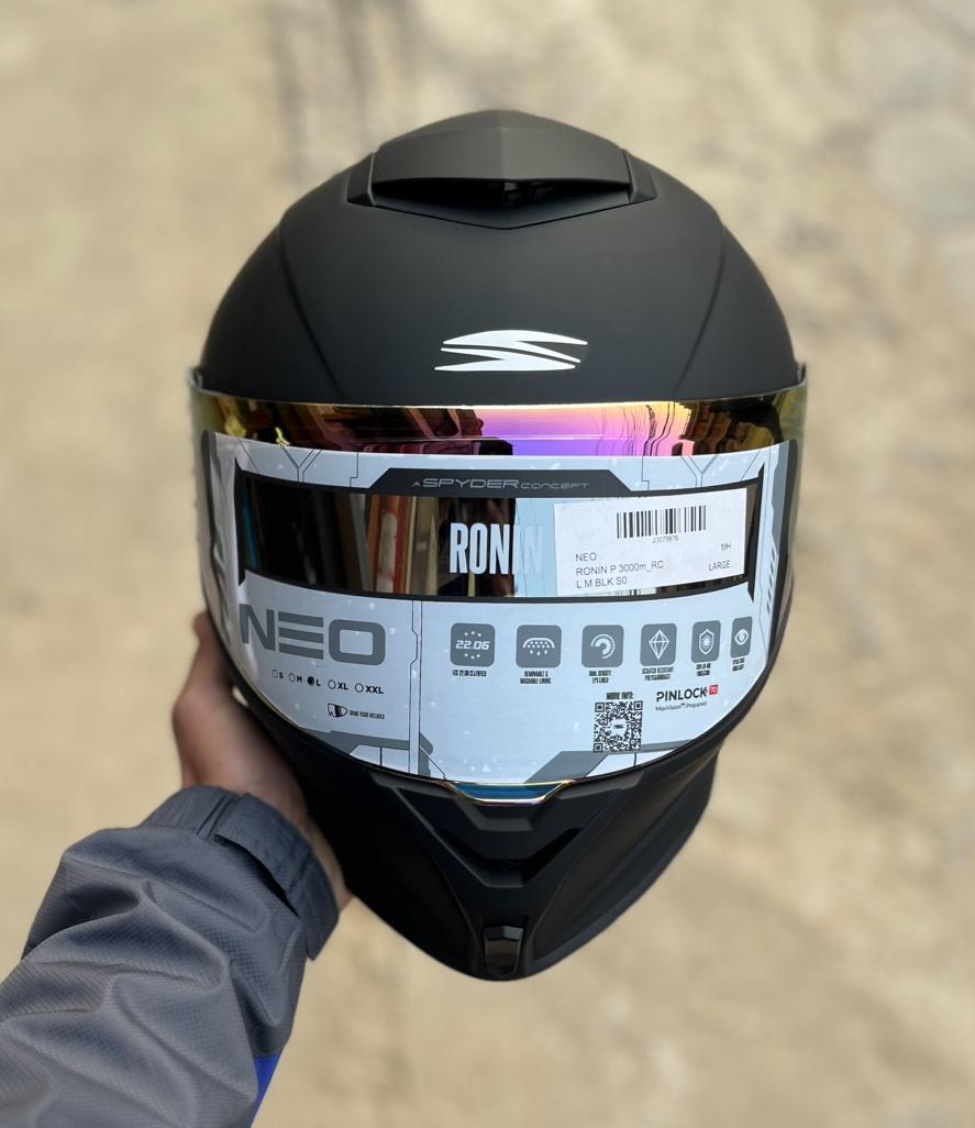 Spyder Ronin Plain Matt Black Full Face Motorcycle Helmet | Daraz.com.np