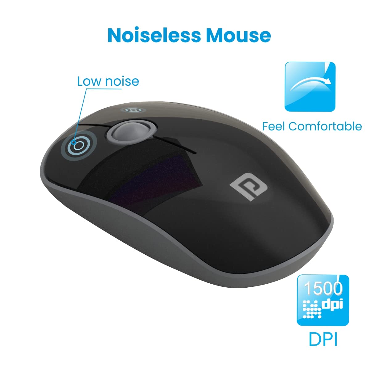 Portronics Combo Wireless Keyboard and Mouse Set, with 2.4 GHz USB ...