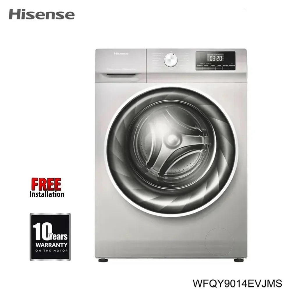 Hisense WFQY9014EVJMS 9 Kg Front Load Washing Machine Inverter 1400 RPM ...